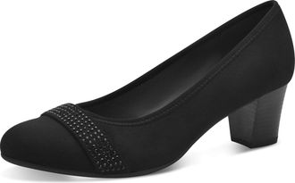 Jana Damen Pumps mit Glitzerdetails Vegan, Schwarz (Black), 41 EU