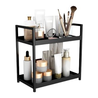 Generico Schreibtischregal mit 2 Ebenen, 2-st&ouml;ckiges Schreibtischregal, Kosmetik-Aufbewahrungsregal, K&uuml;chenst&auml;nder, Aufbewahrungsregal, Schreibtisch-Organizer