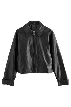 Next Lederjacke Kunstlederjacke mit durchgehendem Rei&szlig;verschluss (1-St)