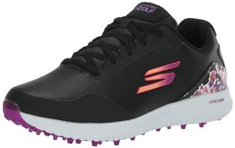 Skechers Max Arch Fit Baskets de Golf pour Femme, Noir Floral imperm&eacute;able, 37 EU