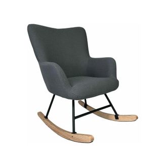 Happy Garden Schaukelstuhl aus grauem Schlaufenstoff kaira