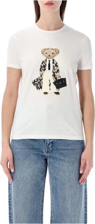 Ralph Lauren Femme, Tops, Blanc, Taille: 38 FR Spring Polo Bear Cotton Tee