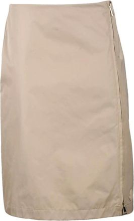 Moncler Femme, Jupes, Beige, Taille: 40 FR Nylon Skirt