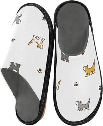 HMZXZ Pantoufles en forme de chat mignon pour homme et femme - Chaussons dint&eacute;rieur pour la maison, la chambre &agrave; coucher, les voyages, multicolore, 37.5/38 