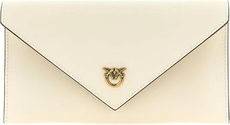 Pinko Pinko, Femme, Accessoires, Blanc, Taille: ONE Size Flat Mini Wallet On Chain