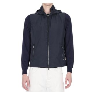 Moorer Weste mit 2 Schirm-Details - - Jackets - Herren - Blau - 2XL
