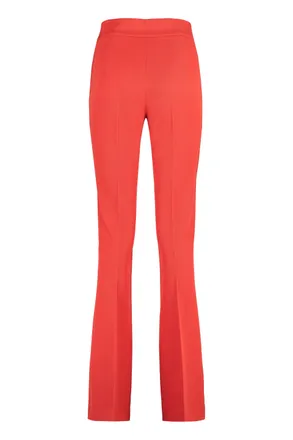 Genny Womens Coral Flared Trousers Elastane