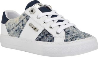 Guess Damen Loven Sneaker, Weiß Blau 171, 37.5 EU