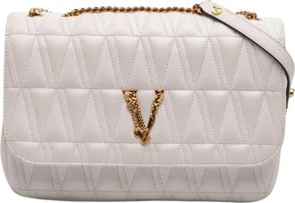 Versace Sac bandouli&egrave;re en cuir matelass&eacute; Pre-owned - Femme - Pre-owned - Blanc - Taille: ONE Size