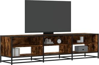 vidaXL Meuble tv ch&ecirc;ne fum&eacute; 180x40x46 cm bois ding&eacute;nierie - Vidaxl