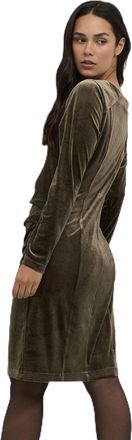 Kaffe Kleid Kelly Damen Kleid Samt Rundhals Langarm Cocktail Abendkleid Samtkleid M, Canteen M