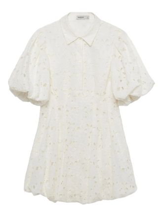 SIMKHAI Cleo Minikleid mit Puff&auml;rmeln - Wei&szlig;
