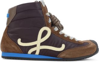 Loewe Low-Top Sneaker - High-Top Loewe Sneakers With Textured Design And L - Gr. 37 (EU) - in Braun - für Damen