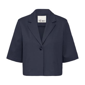 Ichi Gek&uuml;rzte Blazerjacke Total Eclipse - - Jackets - Damen - Blau - S