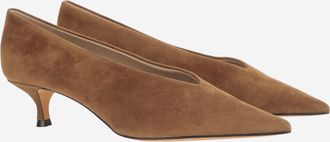Le Monde Beryl Womens Suede Pointed-Toe Pumps Beige