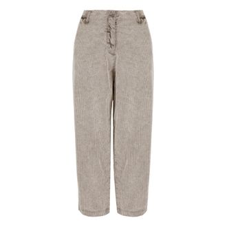 Bomboogie Femme, Pantalons, Brun, Taille: 38 FR Pantalon Ballon en Velours C&ocirc;tel&eacute;