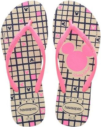 Havaianas Slim Disney Stylish, Tongs Confortables, Légères et Stylées, Designs Disney, Lanières Fines et Semelle Antidérapante, Femme, 35/36 EU