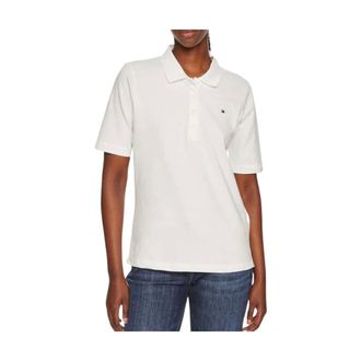 Tommy Hilfiger Femme, Tops, Blanc, Taille: 44 FR Polo en piqu&eacute; coupe classique 1985