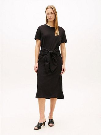 Tommy Hilfiger Robe T-shirt midi nou&eacute;e textur&eacute;e