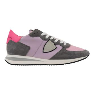 Philippe Model Leder-Sneakers mit Stoffeinsatz - - Shoes - Damen - Mehrfarbig - 37 EU