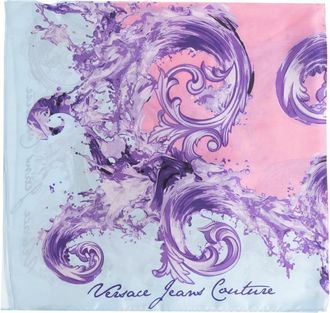 Versace Jeans Couture Femme, Accessoires, Multicolore, Taille: ONE Size Foulard en Twill de Soie Imprim&eacute;
