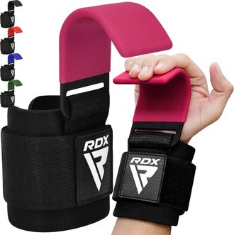 RDX Sports Zughilfen Haken Krafttraining, 8mm Gepolstert Handgelenkschutz, Profi Bodybuilding Gewichtheben Griff, Fitness Powerlifting Weight Lifting Hook, M&auml;nne