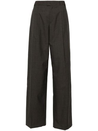 Blumarine pantalon &agrave; plaque logo - Gris