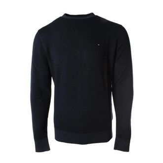 Tommy Hilfiger Blauer Herren Pullover Baumwolle Kaschmir - - Sweatshirts & Hoodies - Herren - Blau - 2XL