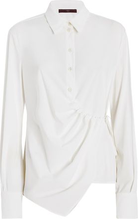 High High Lawn - Wei&szlig;e Bluse Aus Sensitive Mit Raffung weiss