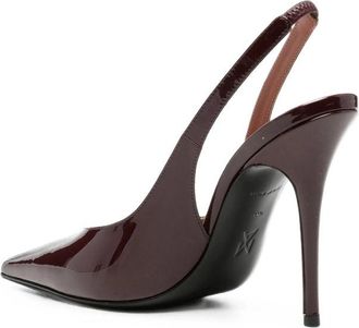 Amina Muaddi Merlo Heel - Burgundy