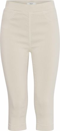 Oxmo OXKEANA Damen Hose Stoffhose Caprihose aus Viskose mit Stretch elastischer Bund Skinny-Fit, Gr&ouml;&szlig;e:L, Farbe:Cement (140708)