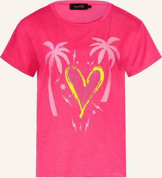 Miss Goodlife Miss Goodlife T-Shirt Mit Schmucksteinen pink