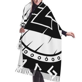 Generic Symbole Runique Viking Nordique Femme Etole Douce Foulard Grande Ch&acirc;le Wrap Pour Mariage Hiver Automne Cadeau