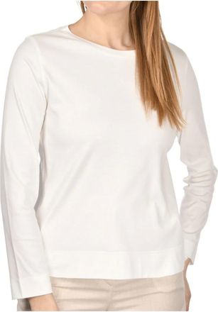 Gran Sasso Femme, Tops, Blanc, Taille: 38 FR 003 Marinara Long Sleeve Top
