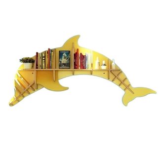 Generic Regal f&uuml;r Sammlerst&uuml;cke An Der Wand Befestigtes B&uuml;cherregal, Das An H&auml;ngt, Einfache B&uuml;cherregale, Delfin-B&uuml;cherregal, Home-Office-Display-Regal B&uuml;rore