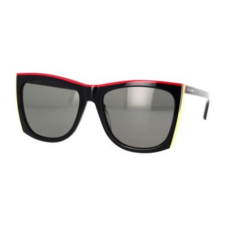 Saint Laurent Quadratische Sonnenbrille Paloma inspiriert roter Balken - - Accessories - Damen - Schwarzk - 58 MM