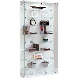 ebuy24 Ebuy24 - Vitrine murale Relas h. 114 x l. 59 x p. 17 cm Blanc