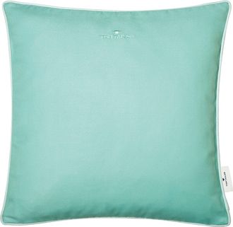 Tom Tailor Deko Kissen Dove Signature - 2er Set Kissenbezug 40x40 Jade - Deko Wohnzimmer - ohne F&uuml;llung - Pflegeleichte Kissenh&uuml;lle