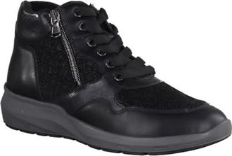 Waldl&auml;ufer M-Tonia 831802-001 Bottines doubl&eacute;es pour femme Noir Bottes confortables en cuir nappa cupido bronze, Noir, 38 EU