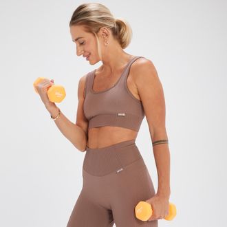 MyProtein Brassière de sport sans coutures MP x Tatiana - Noisette - XS