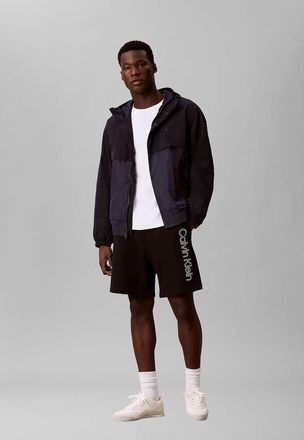 Calvin Klein Short brod&eacute; en coton &eacute;ponge - Noir