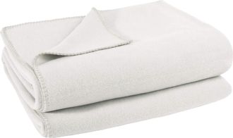 Zoeppritz Soft-Fleece-Decke - Polarfleece-Decke mit Häkelstich - flauschige Kuscheldecke - 110x150 cm - 010 offwhite - von zoeppritz since 1828, 103291-010-110x