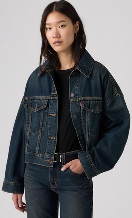 Levi's Loose Crop Trucker Jacket - Damen - Dunkle Waschung / Dunkle Waschung