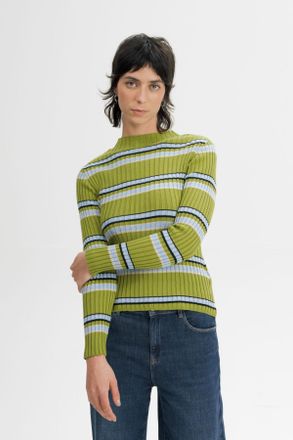 Mela Damen vegan Strickpullover Namari Gestreift Mehrfarbig
