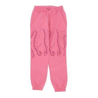 Octopus Rosa Fleece-Sweatpants mit Tentakeldruck - - Trousers - Herren - Rosa - L