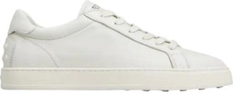 Tod's Homme, Chaussures, Blanc, Taille: 40 EU Baskets en cuir