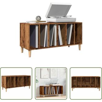 vidaXL Vinylschrank - Plattenschrank Altholz-Optik 100x38x48 cm Holzwerkstoff