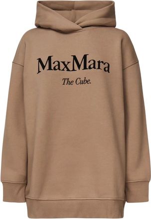 Max Mara Femme, Sweatshirts et sweats &agrave; capuche, Brun, Taille: 42 FR Sweat Camel Felpa