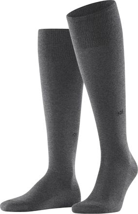 Burlington Herren Kniestrümpfe Leeds M Kh Baumwolle Wolle lang einfarbig 1 Paar, Grau Dark Grey 3070, 40-46