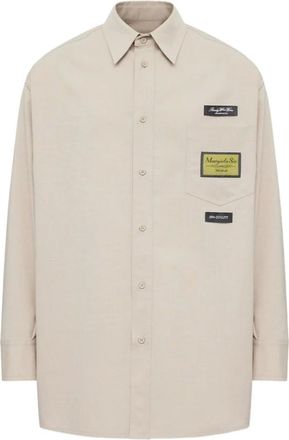 Maison Margiela Homme, Chemises, Beige, Taille: XL Long Sleeve Shirt